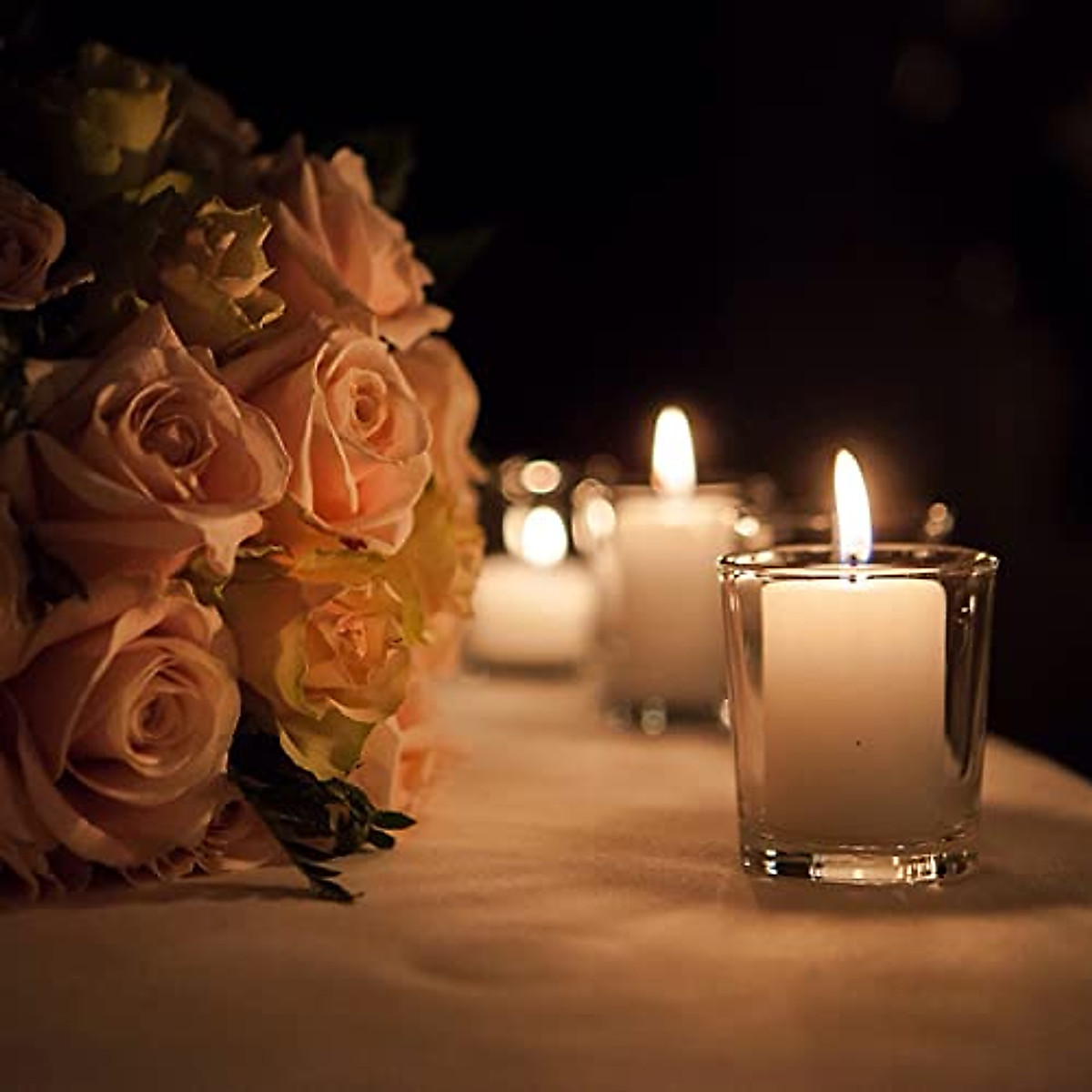 CONNOO 15 Pack 7 OZ Clear Candle Jars with Bamboo Lids for Making Candles, Thick Glass Candle Jars Empty Jars in Bulk with lids - Dishwasher Safe