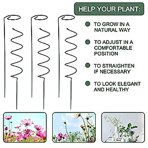 Plant Support Stakes, 6 Packs Plant Stakes for Indoor and Outdoor Plants Plant Support for Potted Plants Orchid Lily Dahlia Clematis Rose Flowers Stem