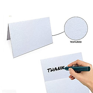 50 PCS White Table Cards,Textured Table Tent Cards Seating Place Cards for Weddings Banquets Dinner Parties 100 x 100 mm