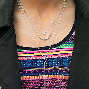 Silpada 'Marvel' Cubic Zirconia Necklace in Sterling Silver, 16" + 2"