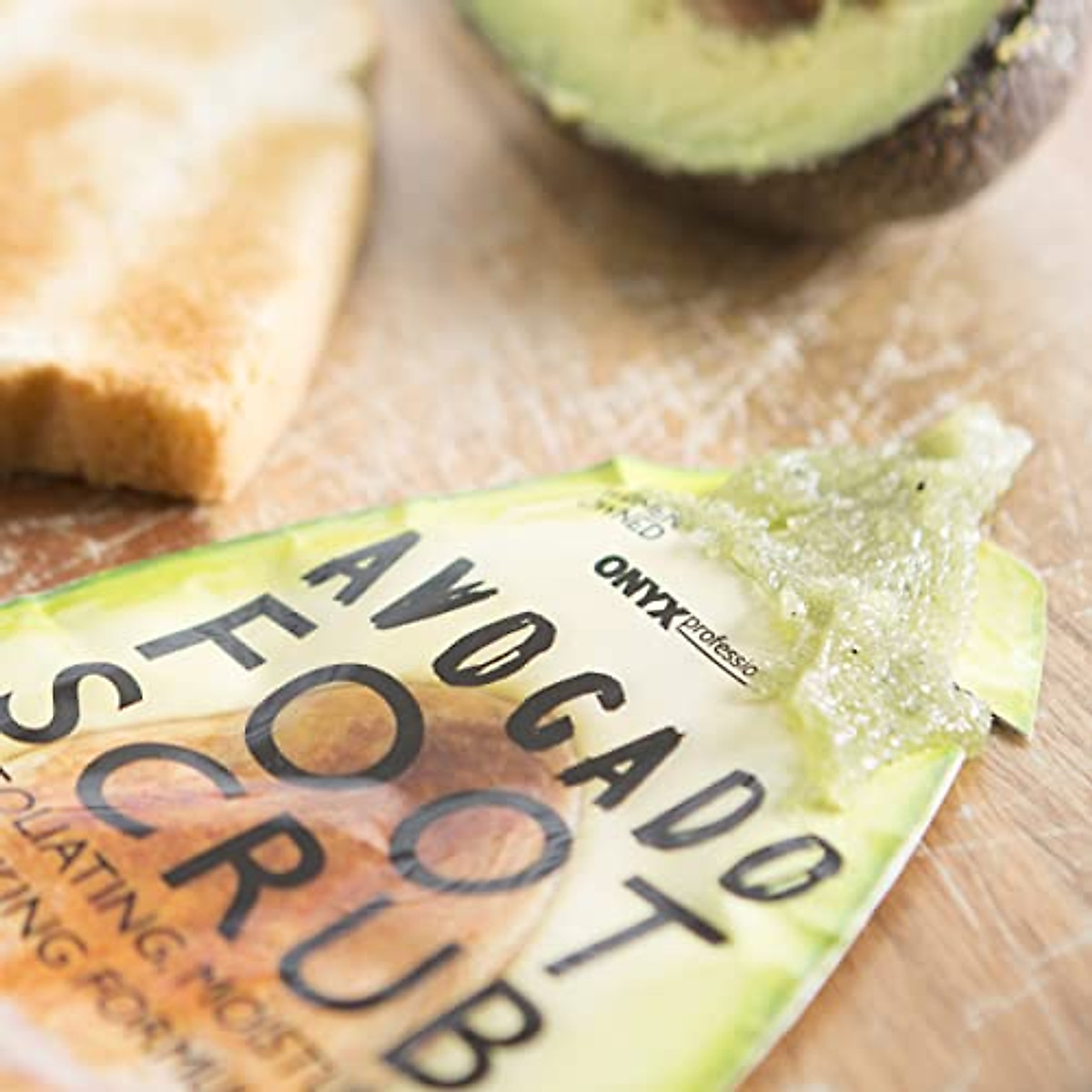 Onyx Professional Avocado Foot Scrub, Gentle Exfoliating Foot Treatment with Vitamin E