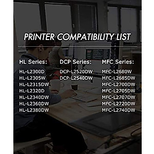 (Toner &Drum) GTS Compatible DR 630 Drum Unit and TN 660 Toner Cartridges Replacement for TN660 DR630 Combo for use in DCP-L2520DW DCP-L2540DW HL-L2300D HL-L2340DW MFC-L2700DW Printer (Pack of 3)