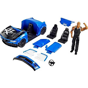 Mattel WWE Slam Mobile Wrekkin Vehicle Breakaway Car with Mattel WWE The Rock, for 6-Inch Action Figure