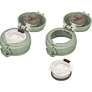 Thermos JNL-756 SMKKI Vacuum Insulated Portable Mug, 25.4 fl oz (750 ml), Smoked Khaki, Easy to Clean, Lightweight Type, One-Touch Opening, Stainless Steel Bottle, Hot and Cold