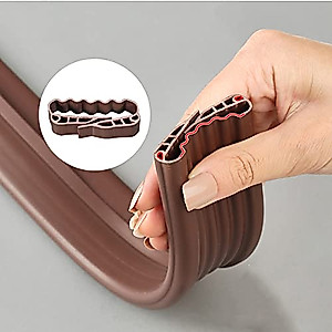 Door Draft Stopper，Self Adhesive Door Sweep Draft Stopper -Door Draft Blocker Dust Keeping Draft, Noise, Dust and Unwanted Animals Out, Soundproof (White)