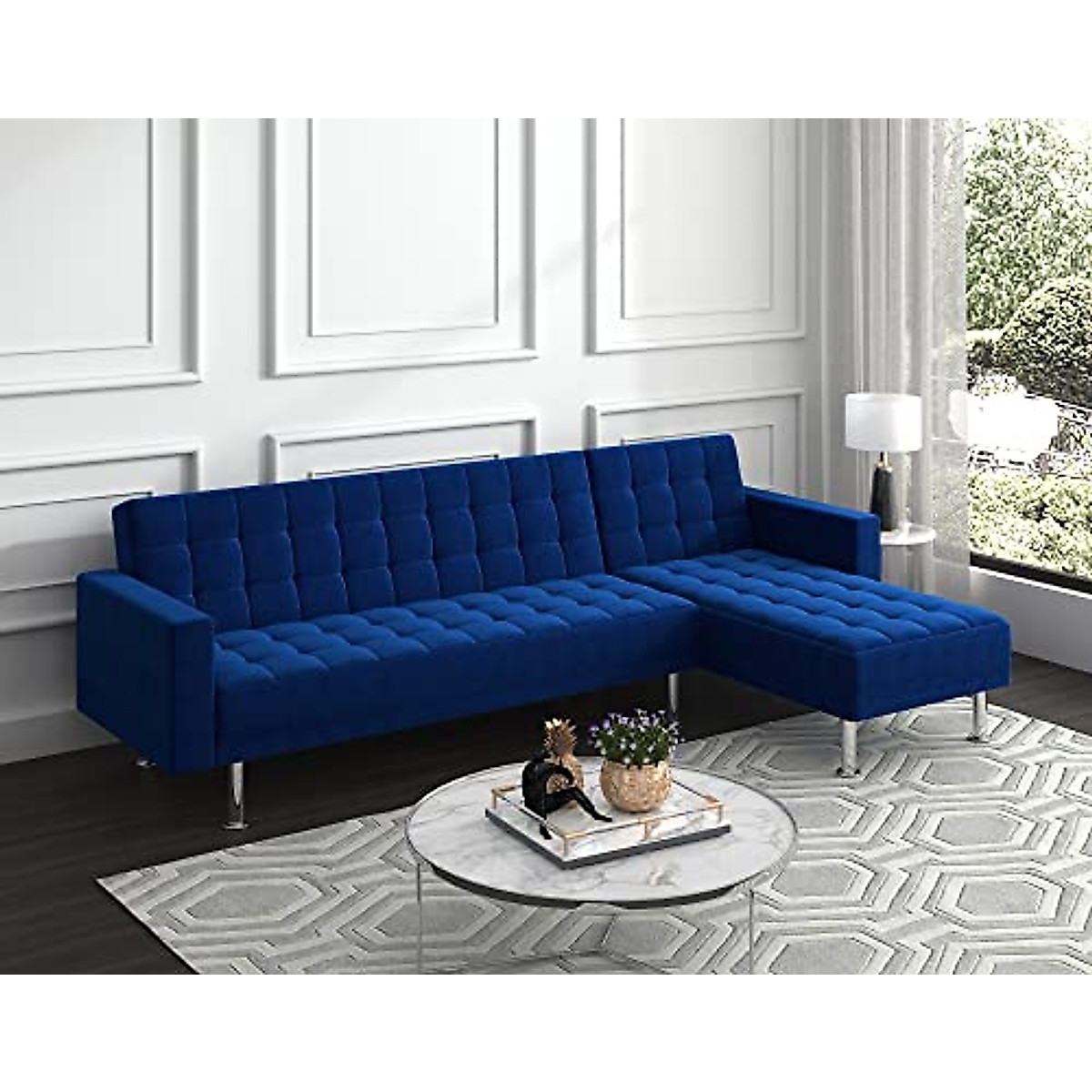 Gold Sparrow Houston Sofa Bed Sectional, Sapphire