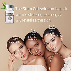 Ronas Stem Cell Solution ampoules Anti Aging Formula Best Anti Aging Serum Plant Stem Cells Hyaluronic Acid Restore Replenish Skin Smooth Wrinkles All Skin type 0.16oz 10vial