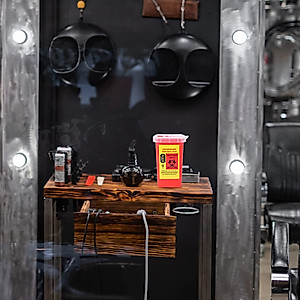 Lurrose Razor Blade Bank Safe Razor Blades Dispenser Case Plastic Blades Box Disposal Collect Box Blades Waste Bucket Blades Holder for Barbershop Salon Use Red