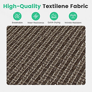 JEAREY Rocking Lounge Chair Outdoor Patio Lounge Chairs with Foam Armrest Chaise Lounge Patio Lounge Chairs for Poolside, Deck, Backyard