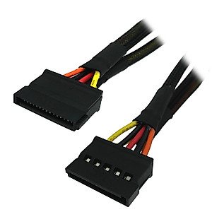 COMeap SATA Power Cable for Dell Inspiron 3653 3650 Series, SATA 15 Pin x2 to Mini 6 Pin ATX Adapter Compatible Part No. GP2JM 13-inch(33cm)