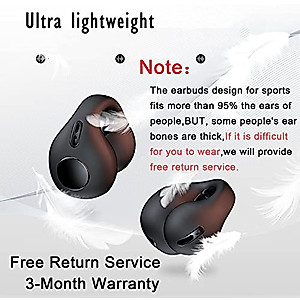 Ear Clip Bone Conduction Headphones Clip On Open Ear Earbuds Headset Bone Conduction Earbuds Head Set Cycling Bluetooth Bone Conducting Headphones Induction Earphones