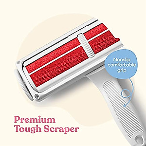 Reusable Pet Hair Remover – Easy To Use Dog Hair Remover - Lint Rollers for Pet Hair With Large Storage Chamber - Pet Remover Tool For Dog & Cat Hair from Couch, Clothes, Furniture, Carpet, Car Seats.