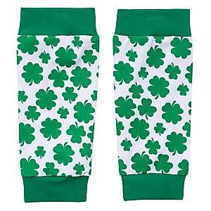 Baby Girls Outfit Set St Patrick's Day Clothes Long Sleeve Bodysuit+Tutu Skirt+Headband+Leg Warmers (3-6 Months) Green