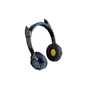 eKids Batman Kids Bluetooth Headphones, Wireless Headphones with Microphone Includes Aux Cord, Volume Reduced Kids Foldable Headphones for School, Home, or Travel