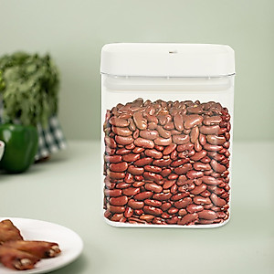 PRETYZOOM Airtight Food Storage Container 800ml Rectangle Sealed Storage Box Kitchen Dry Food Organization Grains Keeper Plastic Cereal Dispensers