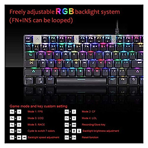 RGB Gaming Keyboard and Backlit Mouse Combo USB Wired Backlit Keyboard LED Gaming Keyboard Mouse Set for Laptop PC Computer Game and Work