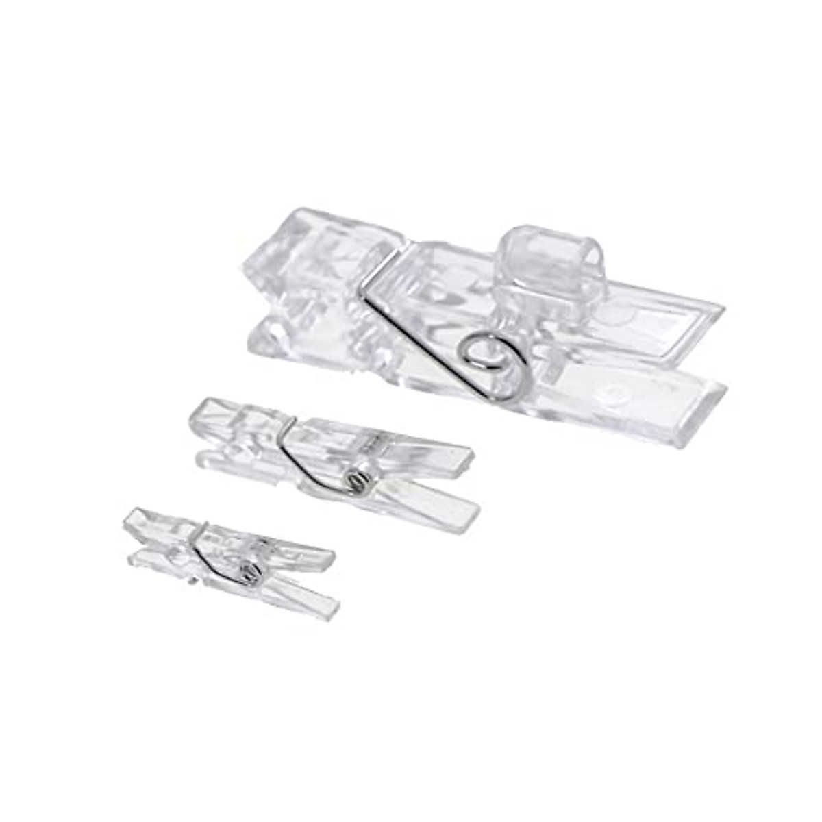 Clear Photo Clips, 20/50/100Pcs Mini Transparent Plastic Clothespins Hanging Multi-Functional Picture Clips for Office, Home, Arts(3.4cm 20pcs)