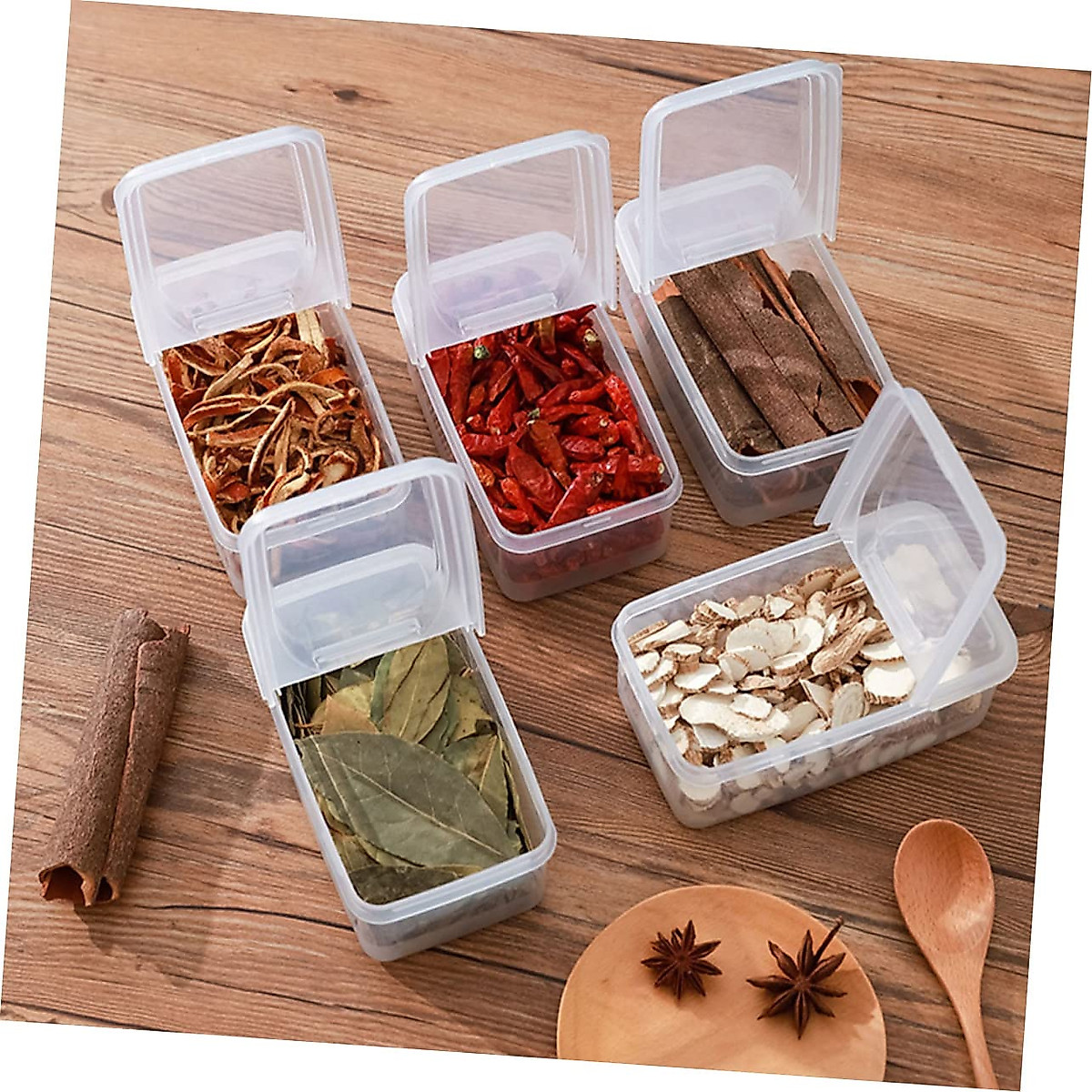 SHOWERORO Small Lightweight Condiment Dispenser Spice Storage Box Seasoning Jar for Home Restaurant