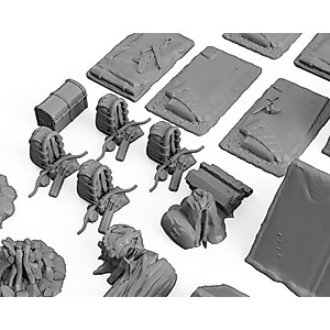 Adventure Camp Set DND Terrain 28mm for Dungeons and Dragons Terrain, D&D, Pathfinder, Warhammer 40k, RPG, Miniatures, Tabletop, D and D, Dungeons and Dragons Gifts