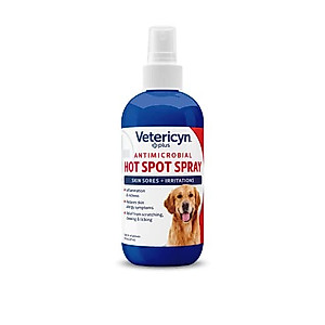 Vetericyn Plus Hot Spot Spray for Dogs Skin Sores and Irritations | Itch Relief for Dogs and Prevents Chewing and Licking at Skin, Safe for All Animals. 8 Ounces