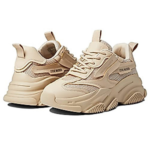 Steve Madden Women's Possesion Sneaker, TAN, 8