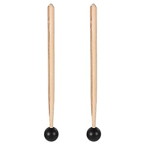 1 Pair Rubber Xylophone Mallet Percussion with Wood Handle Mallets Percussion Sticks Rubber Mallets Sticks with Wood Handle