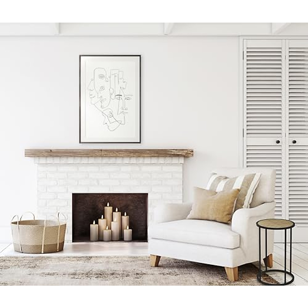 Canarm Birkett Round Metal Side Table, 15.75" W x 15.75" H x 23.63" D - Casual Living Room & Bedroom Pedestal End Table in Brown with Easy Assembly