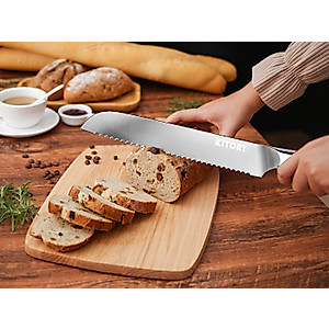 Kitory Bread Knife 8" Serrated Slicing Knife, Ultra Sharp Bread Cutting Knife, Cake Knife Bread Cutter with German High Carbon Stainless Steel Blade&Ergonomic Handle, 2023 Gifts