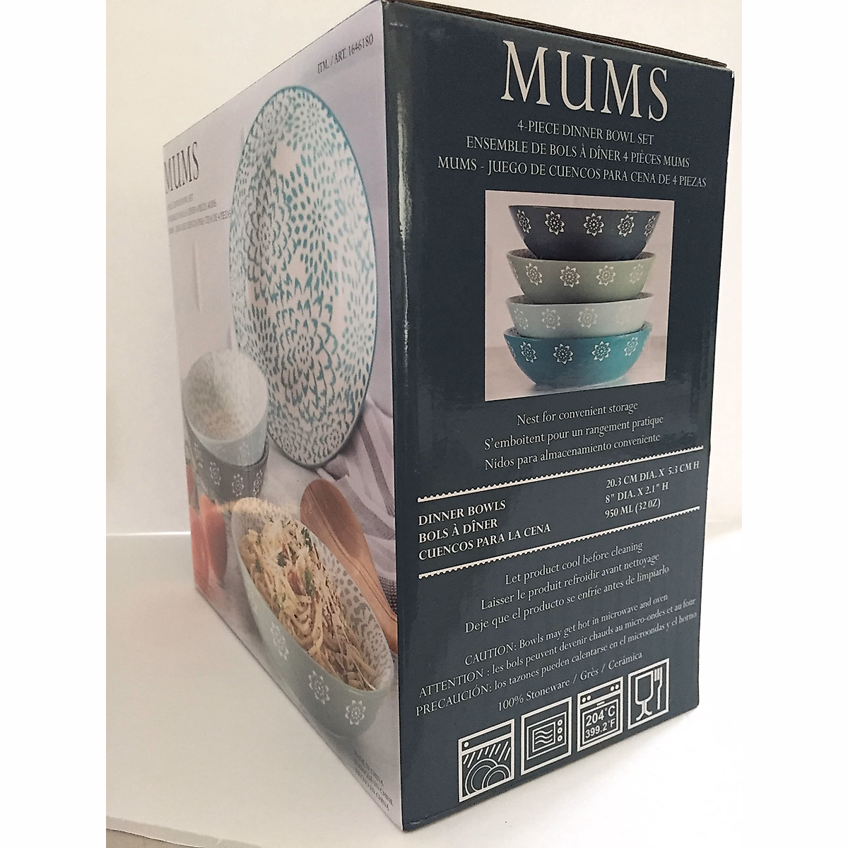 Baum Mums 4-Piece Dinner Bowl Set