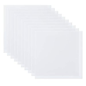 ilauke 10 Pieces 7.5mil Mylar Stencil Sheets, Reusable Blank Stencil Vinyl, Clear Mylar Template for Cricut Cutting Machine, Make Your Own Stencils Sheets, 12 x 12 inch
