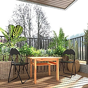 fusehome Padded Metal Folding Chair, 2 PCS Padded Folding Chair, Stackable Chair Dining Room Chairs for Apartment Dining Room Hotel Conference Room, Black