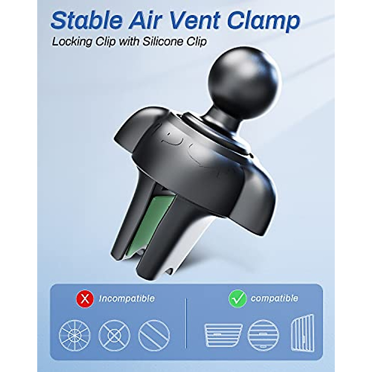 OQTIQ CD Phone Holder for Car, Sturdy CD Mount & Air Vent Car Phone Mount, [Silicone Pad Protection] for CD Player Car Phone Holder Compatible with iPhone 13, All Phones