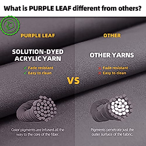 PURPLE LEAF Outdoor Patio Porch Swing with Stand, 3-seat Swing Chair with Adjustable Tilt Canopy All-Weather Steel Frame for Backyard Front Porch Lawn, Cushions and Pillow Included, Grey