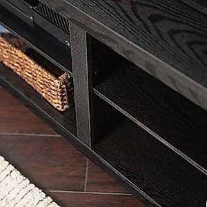 Walker Edison Maxwell Classic 2 Shelf Corner TV Stand for TVs up to 65 Inches, 58 Inch, Black