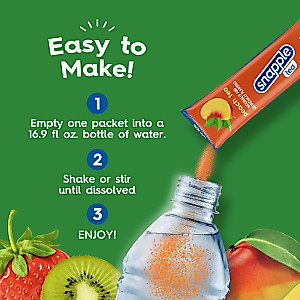 Snapple Tea – Sugar Free & Delicious, Made with Natural Flavors (Peach, 72 Sticks)