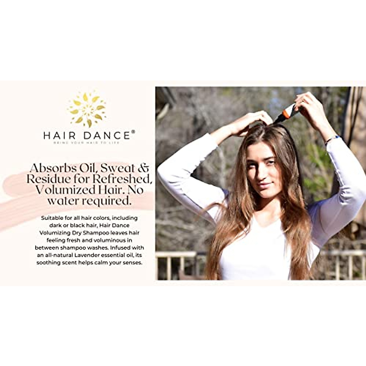 Dry Shampoo Volume Powder. Natural and Organic Ingredients. For Blonde and Dark Hair. Lavender Oil Scented.