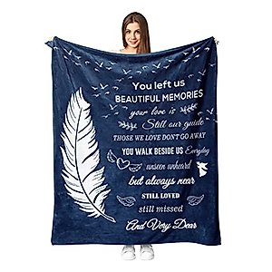 Fouca Bereavement Gifts Blanket, Memorial Gift for Loss of Loved one, Sympathy Gift, in Memory of Loved One Gifts, Condolence Gifts, Remembrance Gifts for Loss of Loved One Throw Blanket 60" x 50"