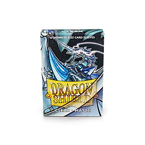 Dragon Shield Bundle: 2 Packs of 60 Count Japanese Size Mini Matte Card Sleeves - Matte Clear
