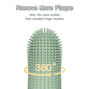 Dog Toothbrush and Toothpaste Set - 1 Pc Dog Toothpaste with 2 Pcs Upgraded Silicone Finger Toothbrush for Dogs and Cats - Dog Tooth Brushing Kit for Cat and Dog Teeth Cleaning & Dental Care