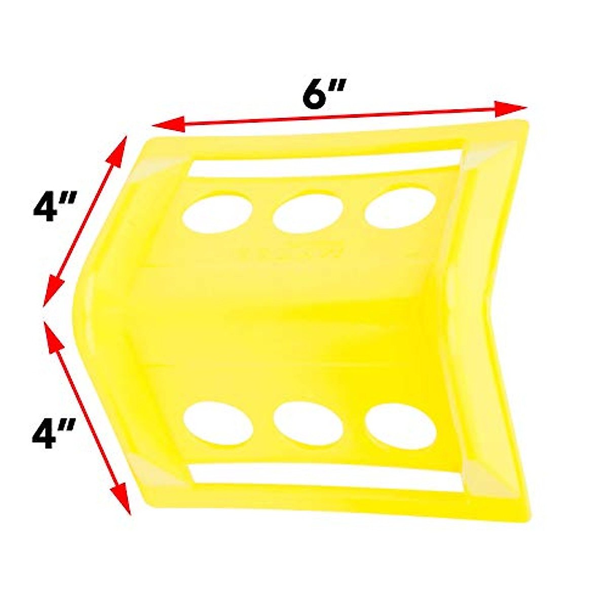 Mytee Products 20 Pack Yellow 4" Flatbed Edge Protectors with Carrying Case - 4" Winch Ratchet Straps Plastic Corner Protectors for Flatbed Cargo Load