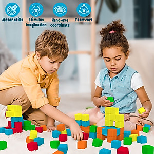 Dolanus Magnetic Blocks for Toddler Toys - 40 Pieces, Max Magnets Strong Magnetic Building Tiles for Kids, STEM Sensory Cube for Preschool, Gift for Boys Girls Age 3 4 5 6 7 Year Old, 1.0 Inch