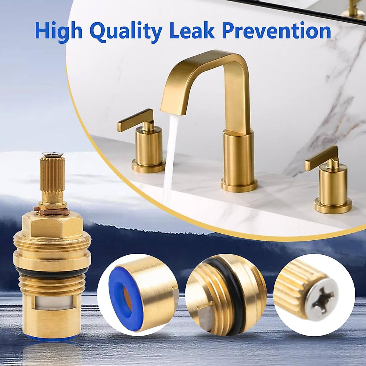 Faucet Cartridge Replacement for Hansgrohe 94008000 94009000, Replacement Faucet Cartridge Compatible with Hansgrohe Faucet, Cold Hot kitchen Faucet Cartridge