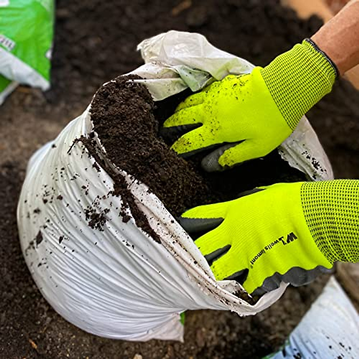 Wells Lamont 3 Pair Pack Men's Nitrile Coated Grip Work Gloves, Medium (546MF) , Black