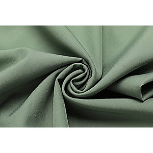 URRU Men's Muscle Dress Shirts Slim Fit Stretch Short Sleeve Casual Button Down Shirts for Men Army Green M