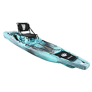 Perception Kayaks Outlaw 11.5 | Sit on Top Fishing Kayak | Fold Away Lawn Chair Seat | 4 Rod Holders | Integrated Tackle Trays | 11' 6"" | Dapper"