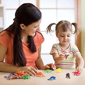 Ganowo 12 PCS Prefilled Easter Eggs with Dinosaur Mini Toys for Easter Theme Party Favors - Basket Filler, Eggs Hunt, Basket Stuffers Fillers, Classroom Prize Supplies