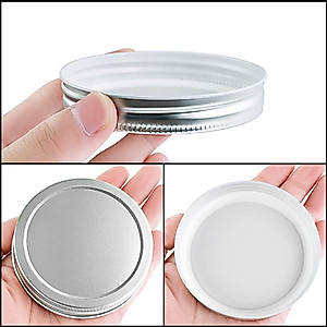 30 Pcs Regular Mouth Mason Jar Lids ，Leak Proof Secure Mason Storage Solid Caps，Metal Mason Canning Lids Decorative Mason Jar Caps for Food Storage.