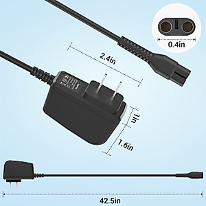 Replacement for Norelco Oneblade A00390 Power Cord, 4.3V for Philips Norelco One Blade QP2520 Charger Phillips Razor QP2520, QP2520/90, QP2520/72, QP2520/70 QP2620, QG3330, MG5700 Charging Cable