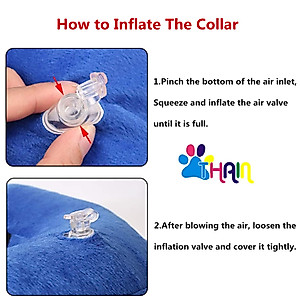 THAIN Soft Dog Recovery Protective Collar After Surgery-Cone Inflatable Collar for Dogs and Cats - Adjustable Washable Elizabethan Collar (XL)