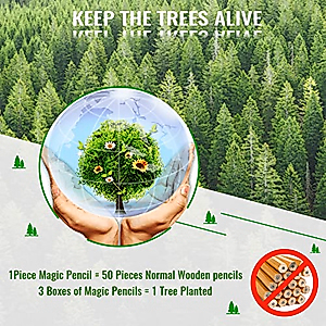 ALECPEA 4pcs Everlasting Pencil Infinite Pencil, Infinity Pencil with Eraser. Inkless Magic Pencils Eternal with 4pcs Replacement Nibs, Portable Reusable Erasable Writing Pencil